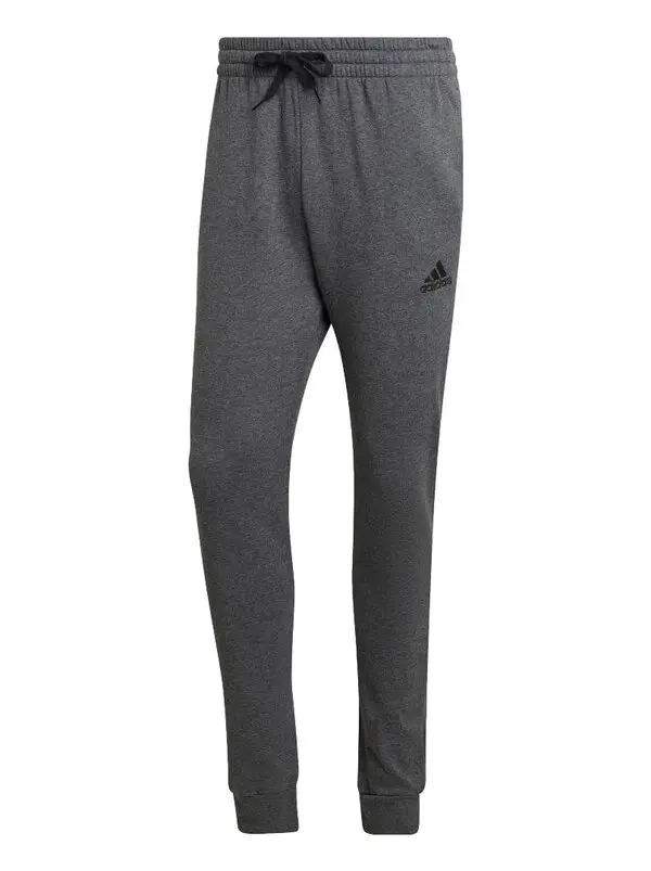 Adidas Essentials Fleece Regular Tapered Pants Dark Grey - Dark Grey Heather / Black