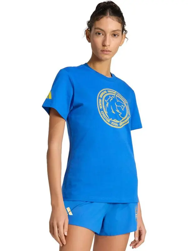 Adidas Boston Marathon 2026 Logo Graphic T-shirt - Blue