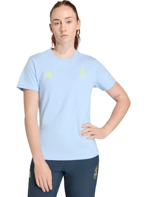 Adidas Boston Marathon 2026 Retro T-shirt - Glow Blue
