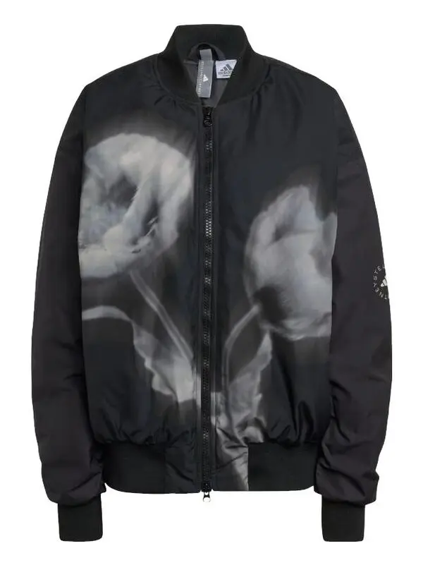 Adidas Woven Printed Bomber Jacket - Black / White