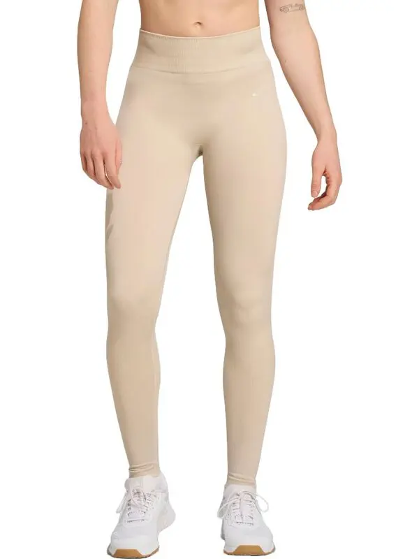 Adidas Workout Essentials Full-length Knit Leggings - Beige