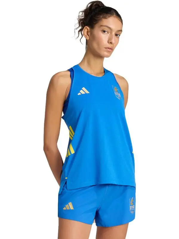 Adidas Boston Marathon 2026 Running Tank Top - Blue