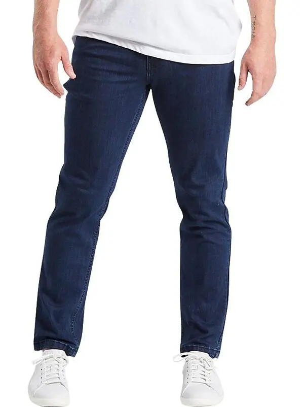 MUGSY Classic Fit Jeans Signature Stretch Denim Dark Wash Blue - Dark Blue
