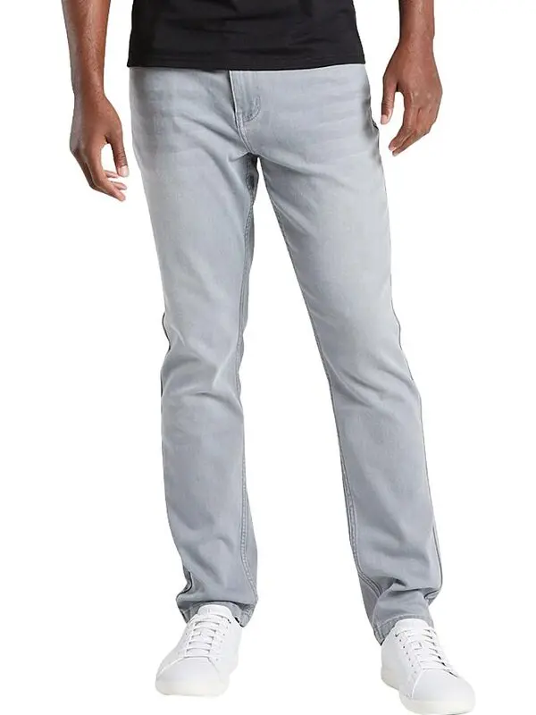 MUGSY Classic Fit Jeans Signature Stretch Denim Gray Light Wash - Light Gray