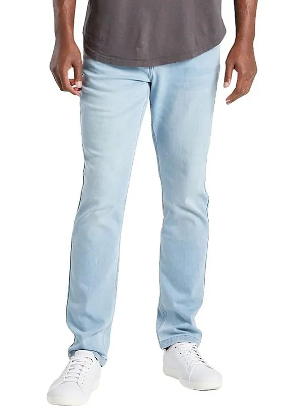 MUGSY Classic Fit Stretch Denim Jeans - Light Blue