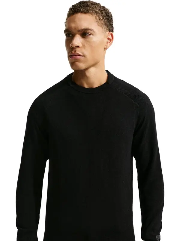 Nike Tailored Performance Crew-neck Golf Top - Black