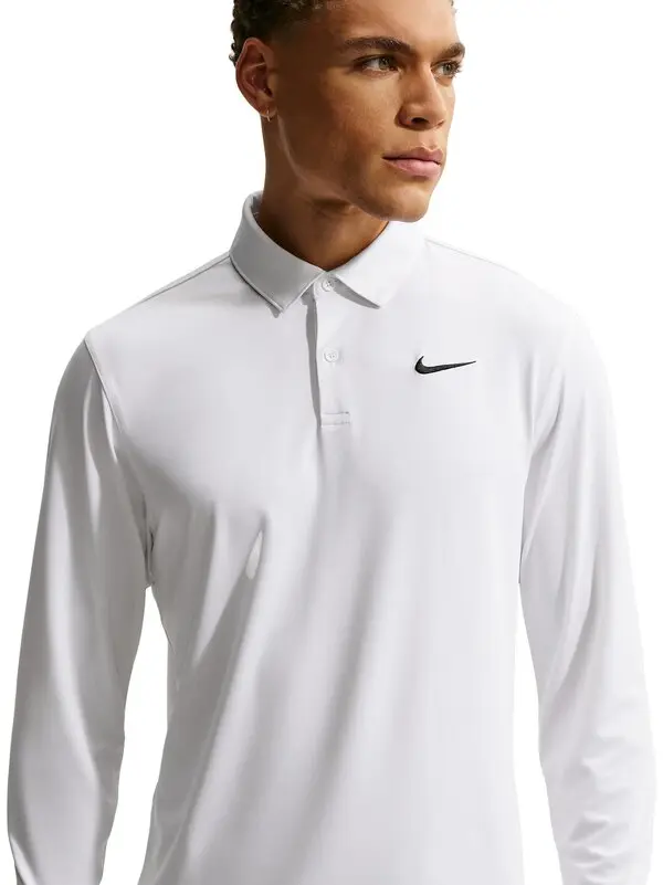Nike Velocity Dri-fit Long-sleeve Golf Polo - White