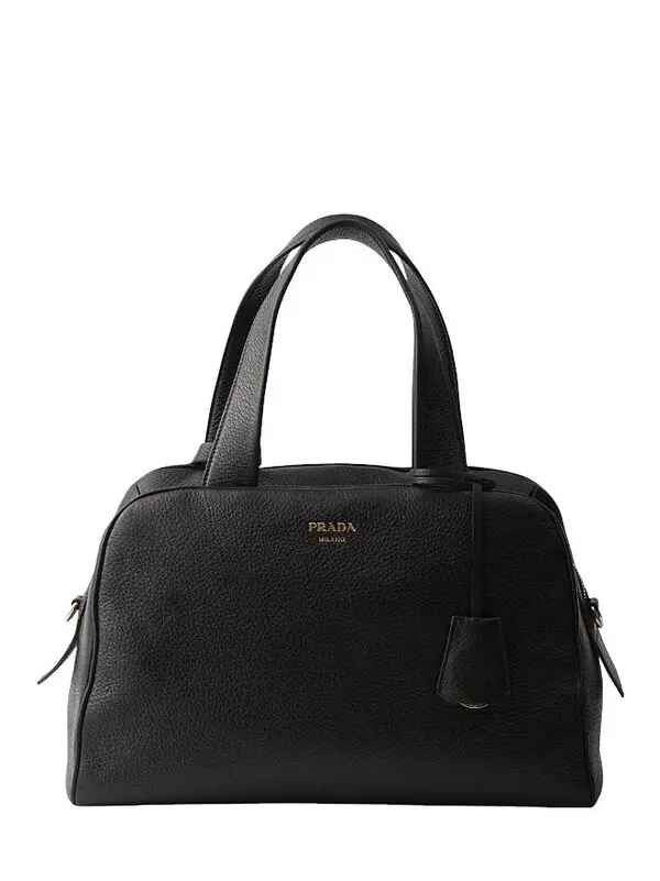 Prada Leather Top-handle Bag - Black