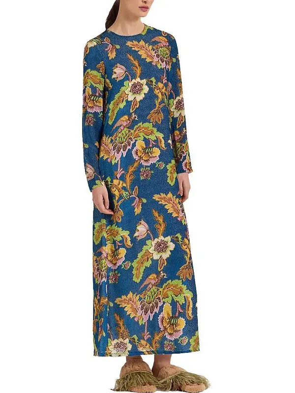 La DoubleJ Long Sleeve Swing Dress - Lark Blue Petrol