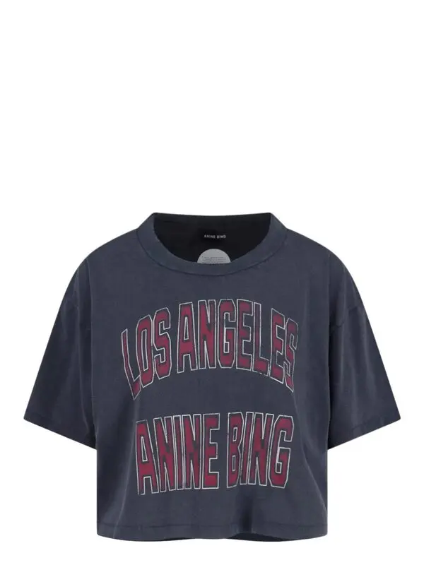 ANINE BING Logo T-shirt - Gray
