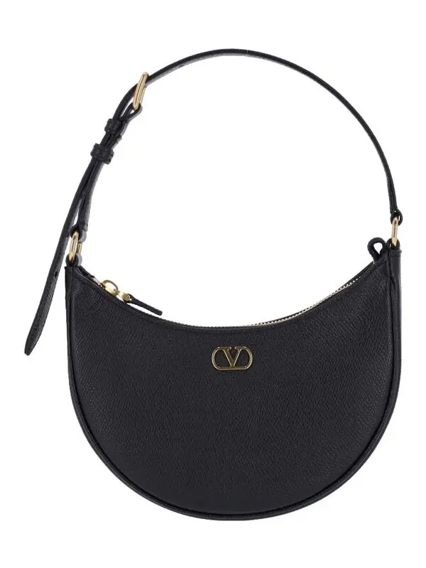 Valentino Garavani Vlogo Signature Mini Hobo Bag - Black