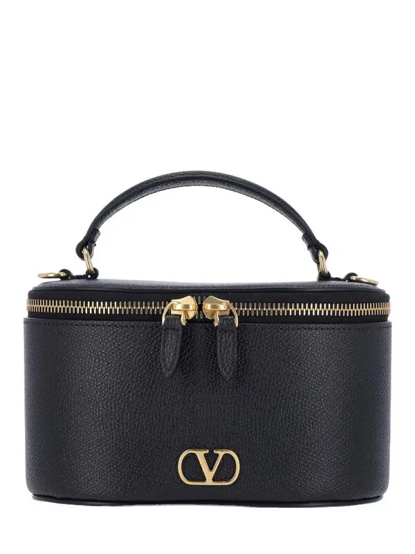Valentino Garavani Vlogo Signature Mini Vanity Bag - Black
