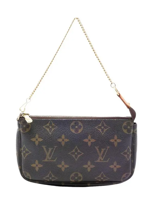 LOUIS VUITTON 2003 Monogram Mini Pochette Accessoires Handbag - Brown