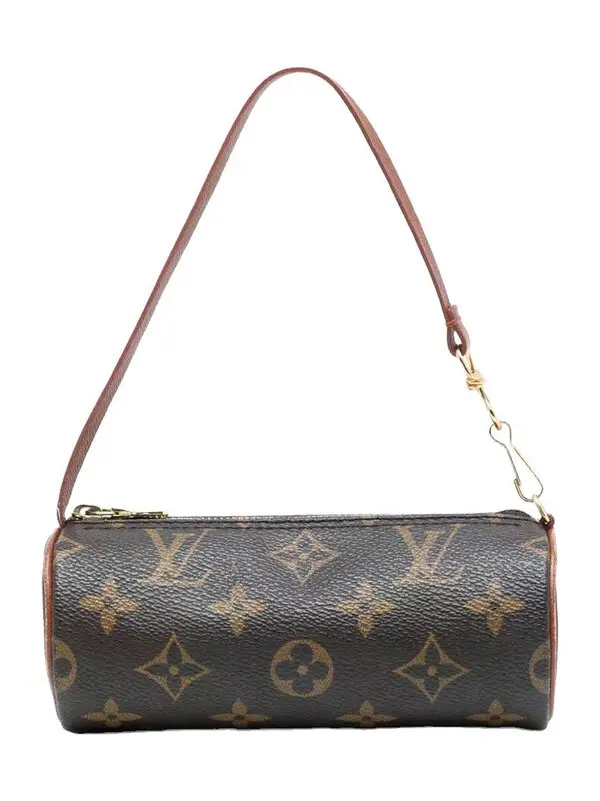 LOUIS VUITTON 1990-2020 Monogram Papillon Pochette Handbag - Brown