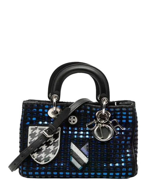 Dior 2016 Small Tweed Patch Diorissimo Tote - Blue