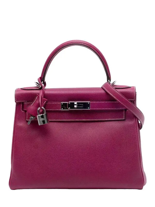 Hermès 2011 Epsom Candy Kelly Ii Retourne 28 Satchel - Purple