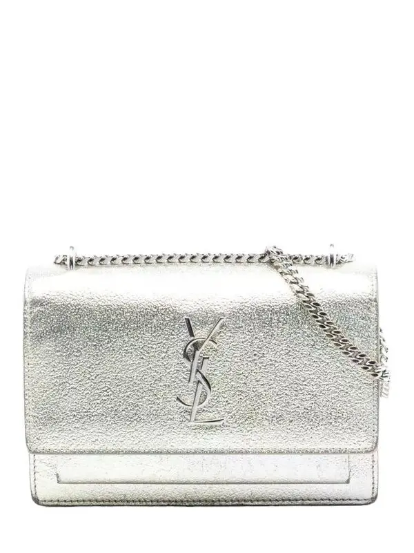 Saint Laurent Metallic Monogram Sunset Wallet On Chain - Gold