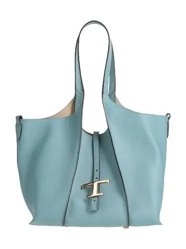 TOD'S Slate Calfskin Shoulder Bag - Blue