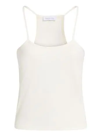 Patrizia Pepe Sleeveless Jersey Top - White