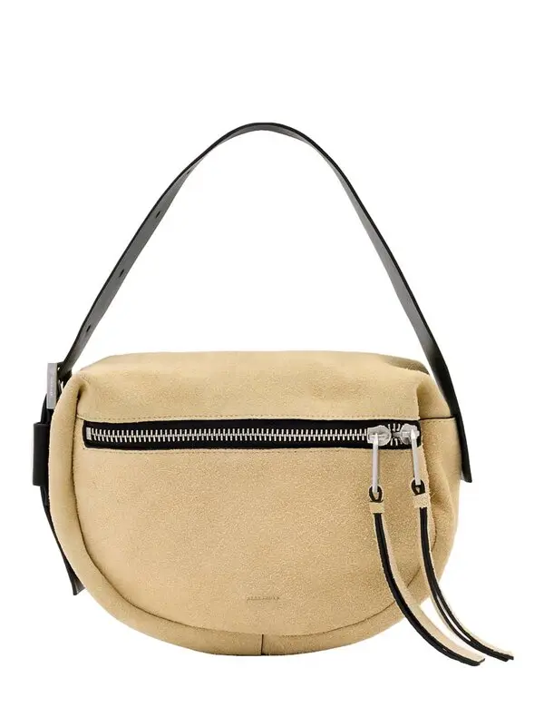ALLSAINTS Noemie Mini Suede Shoulder Bag - Sahara White