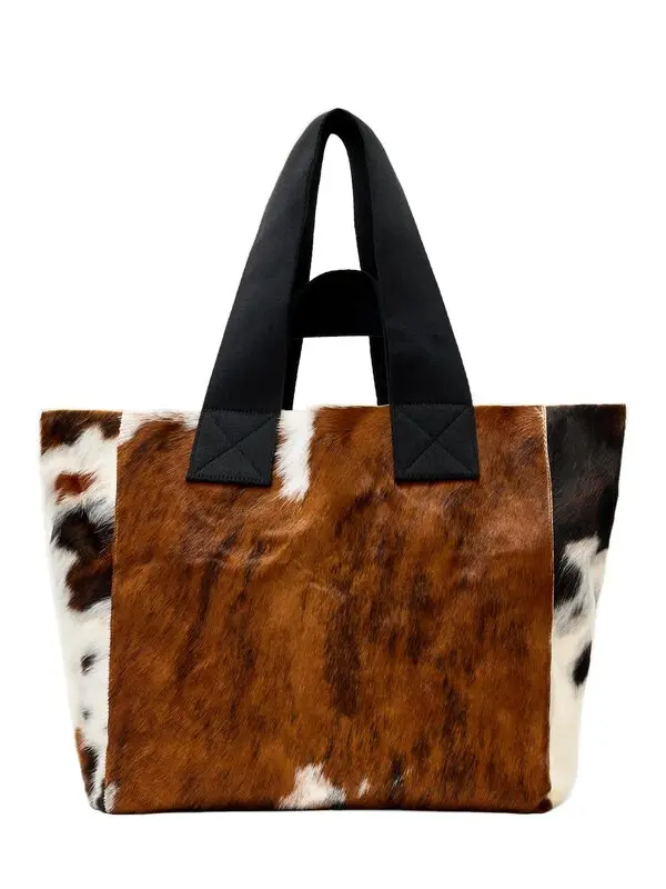 ALLSAINTS Izzy Cow Leather Tote Bag - Cow Print