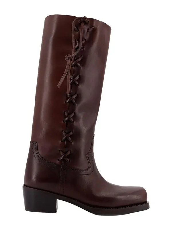 Paris Texas Roxanne Leather Boots - Brown