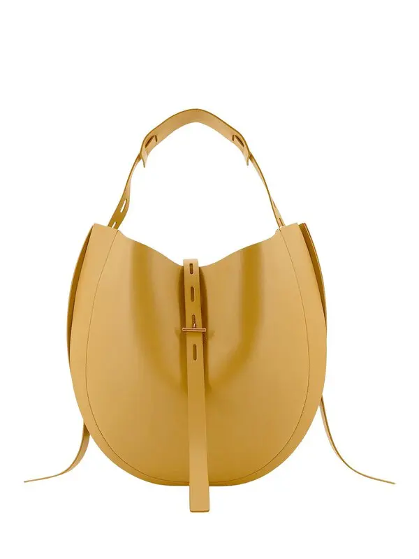 MINOBOSSI Liz Leather Crossbody Bag - Yellow