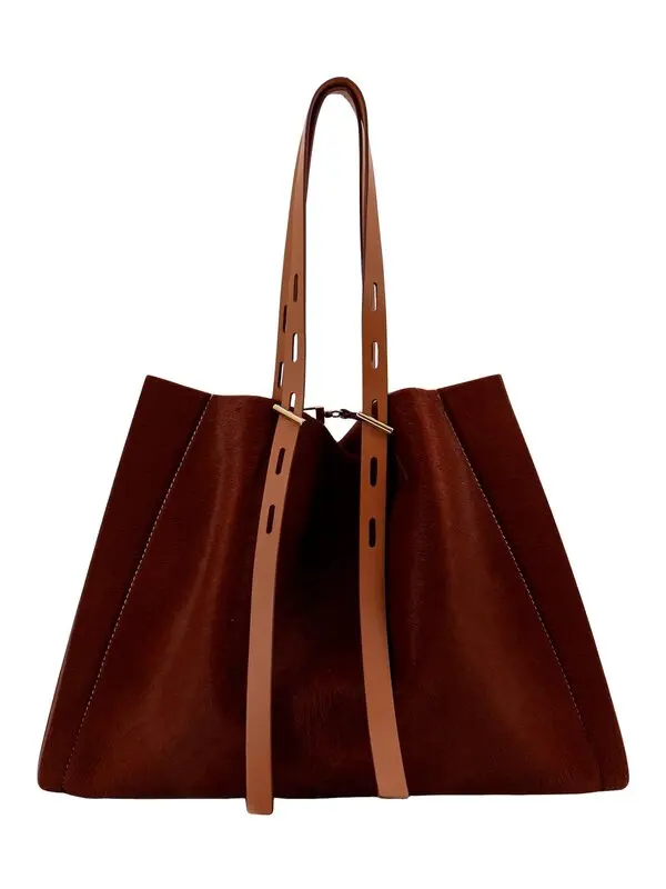 MINOBOSSI Paula Pony Skin Shoulder Bag - Brown