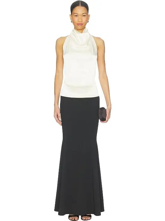 ALL THE WAYS Basma Maxi Dress - Ivory & Black