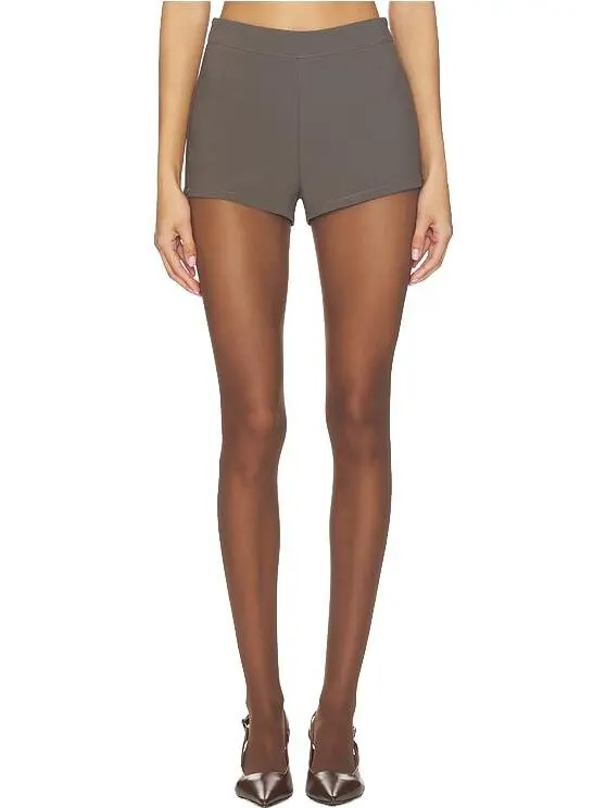 ALL THE WAYS Kourtney High-waisted Shorts - Dark Grey