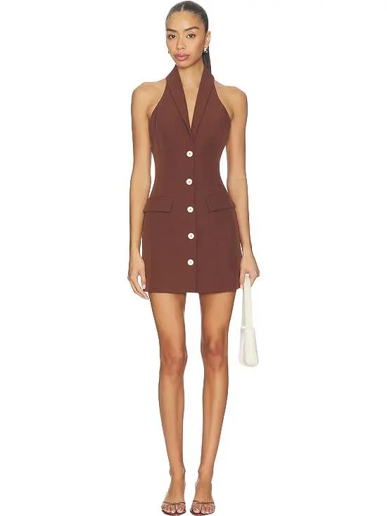 ALL THE WAYS Indiana Mini Dress - Brown