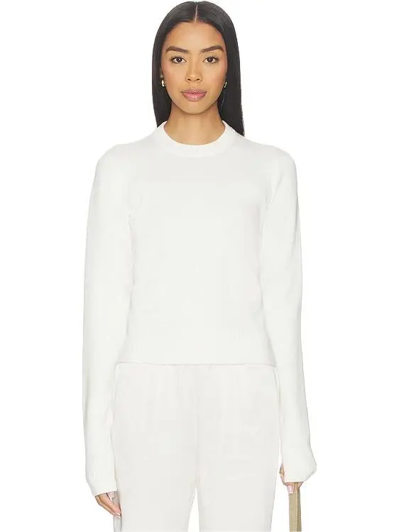 SKIMS Wool Cashmere Crew Neck Sweater - Ivory