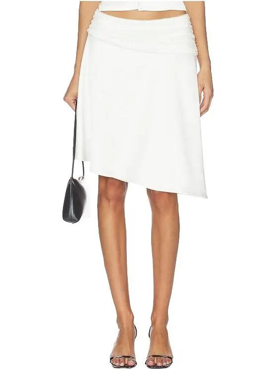 Majorelle Celeste Asymmetrical Hem Skirt - Ivory