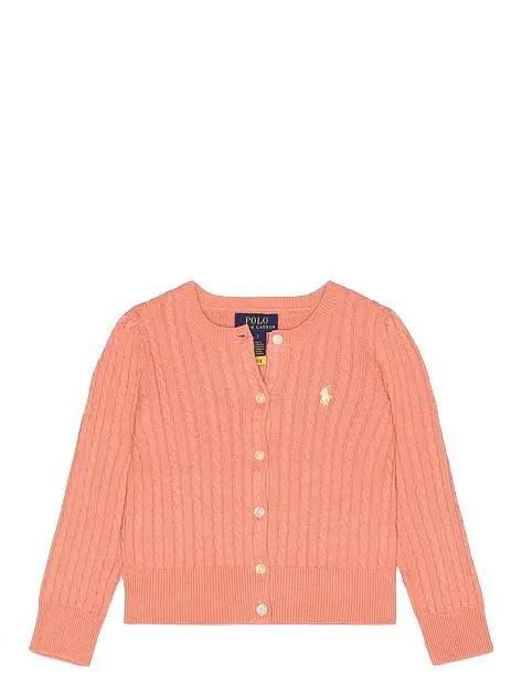 Polo Ralph Lauren Cable Knit Cotton Cardigan - Desert Rose