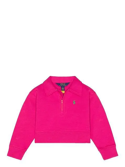 Polo Ralph Lauren Long Sleeve Double Knit Tech Polo Half Zip - College Pink