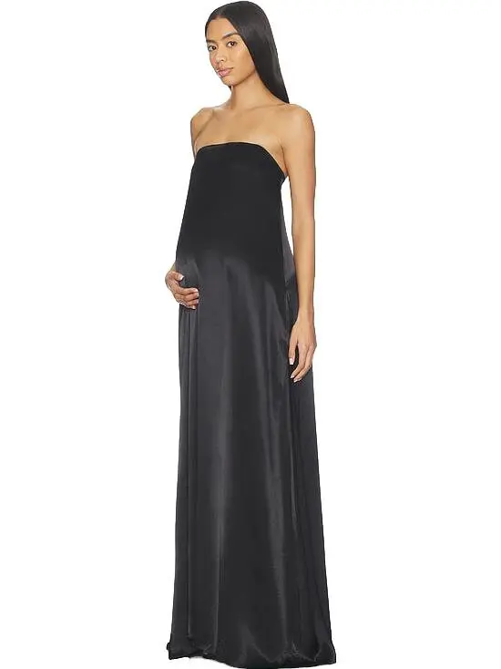 BUMPSUIT Brushed Satin Gown - Black