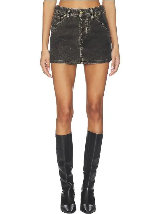 Alexander Wang Flocked Carpenter Skort - Weathered Grey