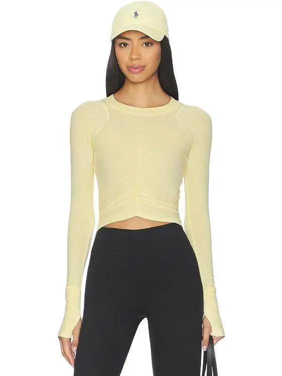 Free People X Tempo Ruched Long Sleeve Top - Sunlit