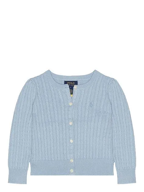 Polo Ralph Lauren Cable Knit Cotton Cardigan - Chambray Blue