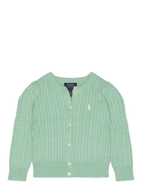 Polo Ralph Lauren Cable Knit Cotton Cardigan - Celadon