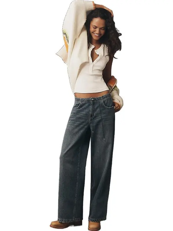 Habitual Lia High-rise Wide-leg Jeans - Storm
