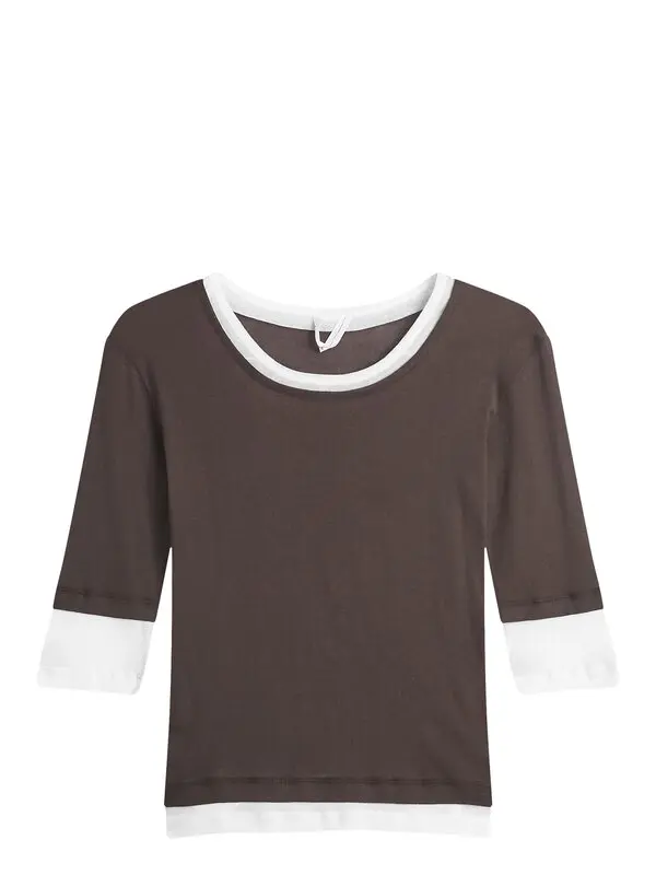 Gimaguas Gemma Top - Brown/white