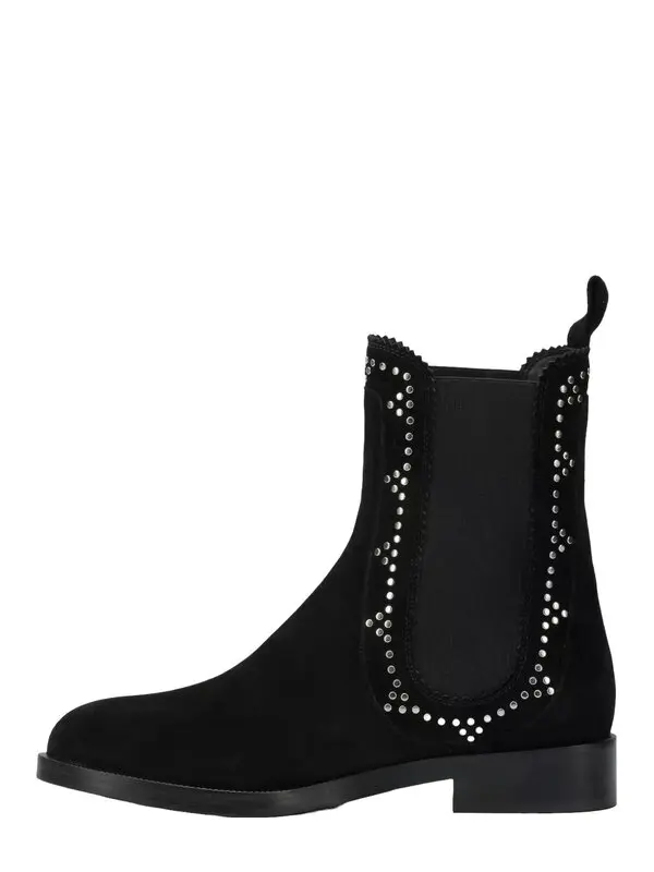AQUAZZURA Skye Studded Boots - Black