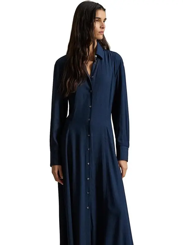 Ralph Lauren Self-tie Twill Shirtdress - Atlantic
