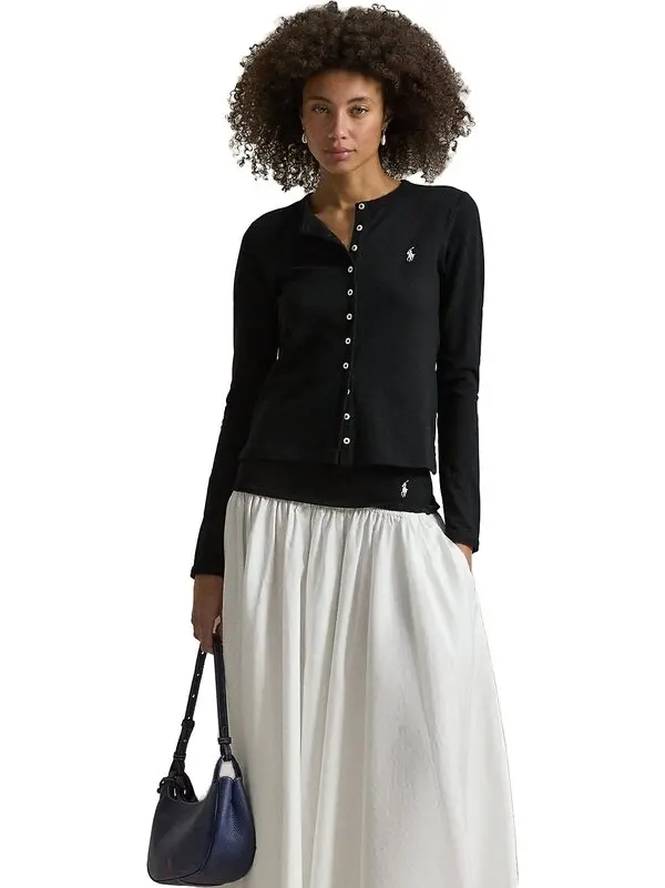 Ralph Lauren Contrast-waistband A-line Skirt - White