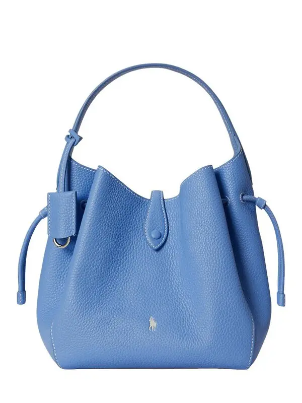 Ralph Lauren Polo Play Leather Drawstring Bag - Baby Blue