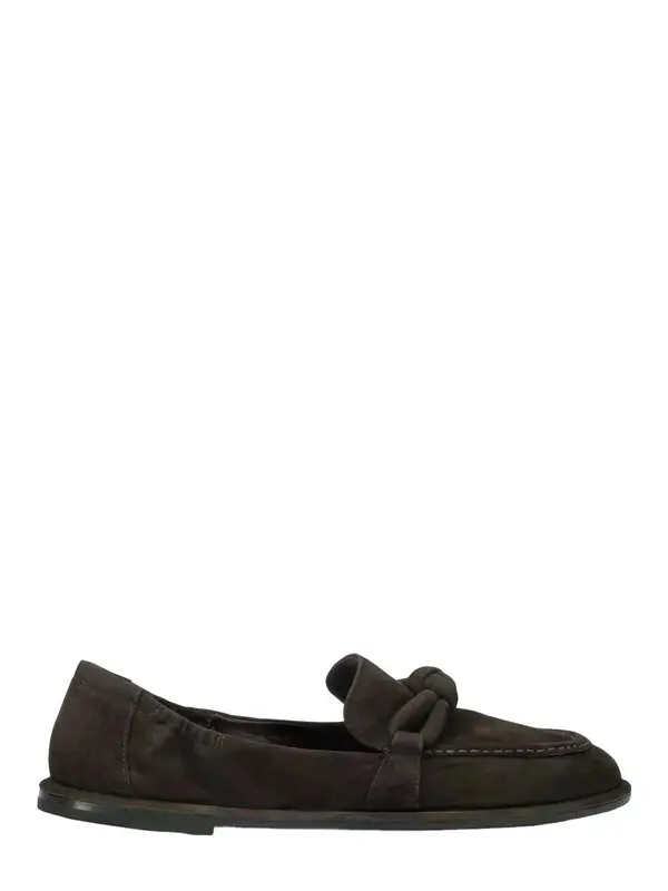 POMME D´OR Knot-detail Suede Loafers - Brown