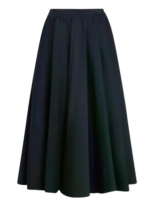 Patou Elasticated-waist Midi Skirt - Blue
