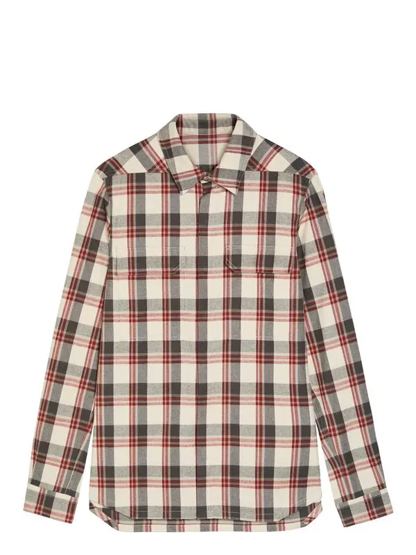 Rick Owens Camicia Plaid Flannel Shirt - Multicoloured 1