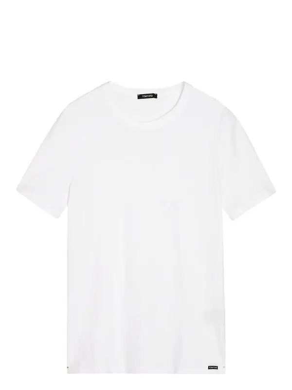 TOM FORD Crew-neck Stretch-cotton T-shirt - White